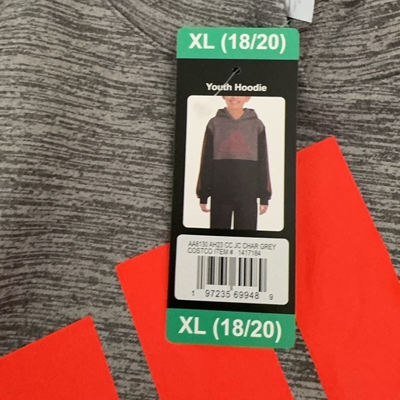 adidas | Shirts & Tops | Adidas Youth Tech Fleece Hoodie Red And Gray ...